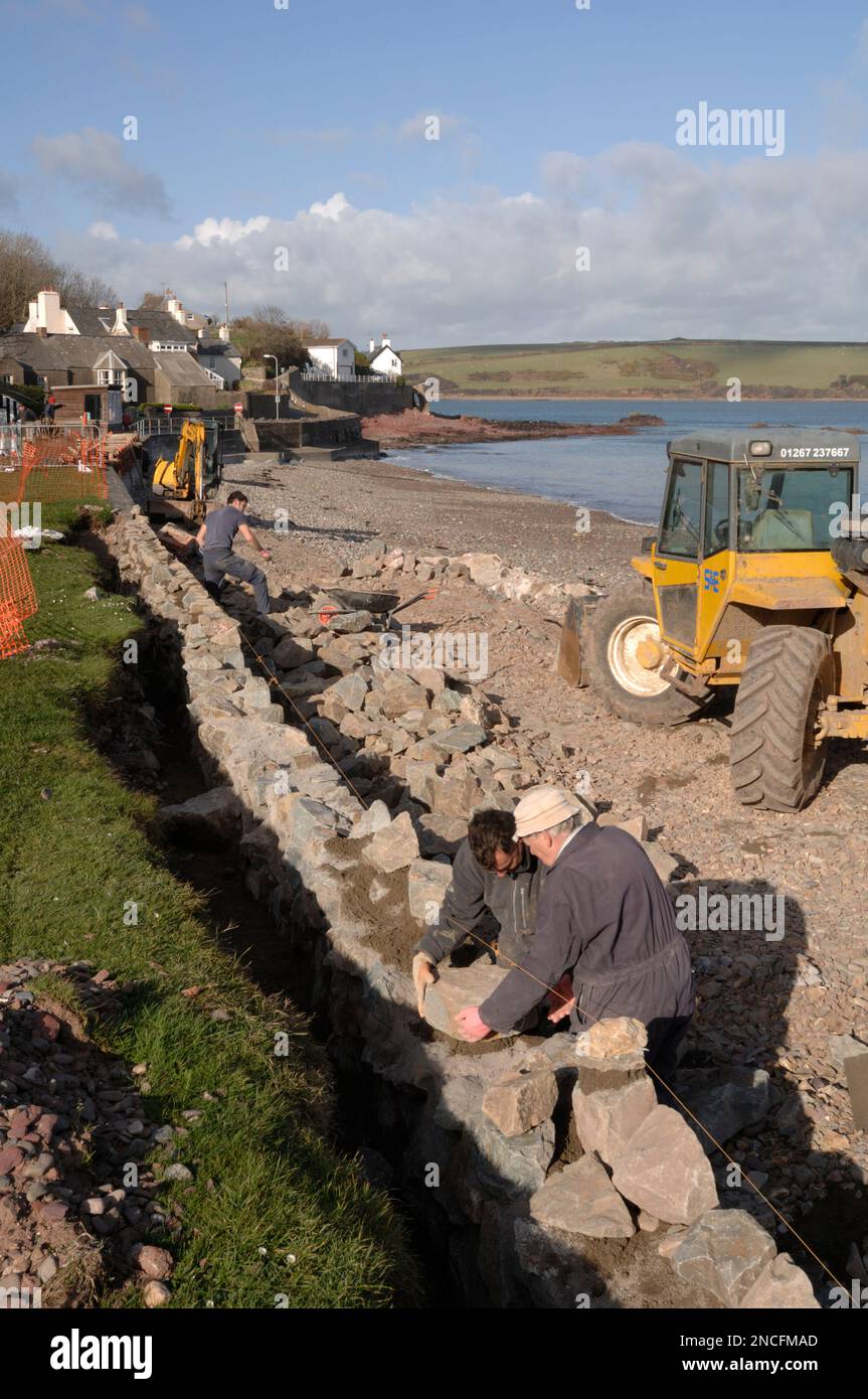 Construction of a sea wall Stock Photo - Alamy