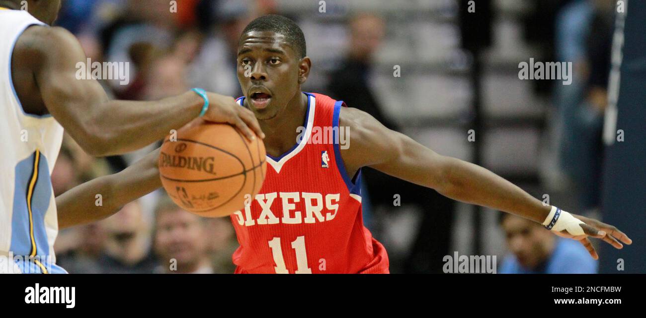 Philadelphia 76ers point guard Jrue Holiday (11) guards Denver Nuggets ...