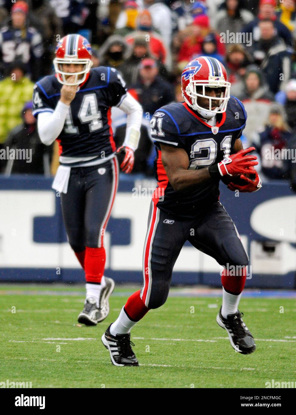 Buffalo Bills running back C.J. Spiller, right, runs the ball during an ...