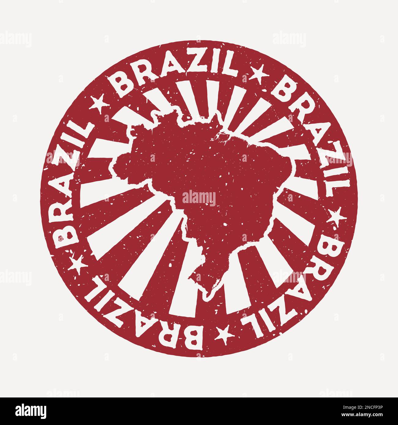 Brazil stamp. Travel red rubber stamp with the map of the country ...