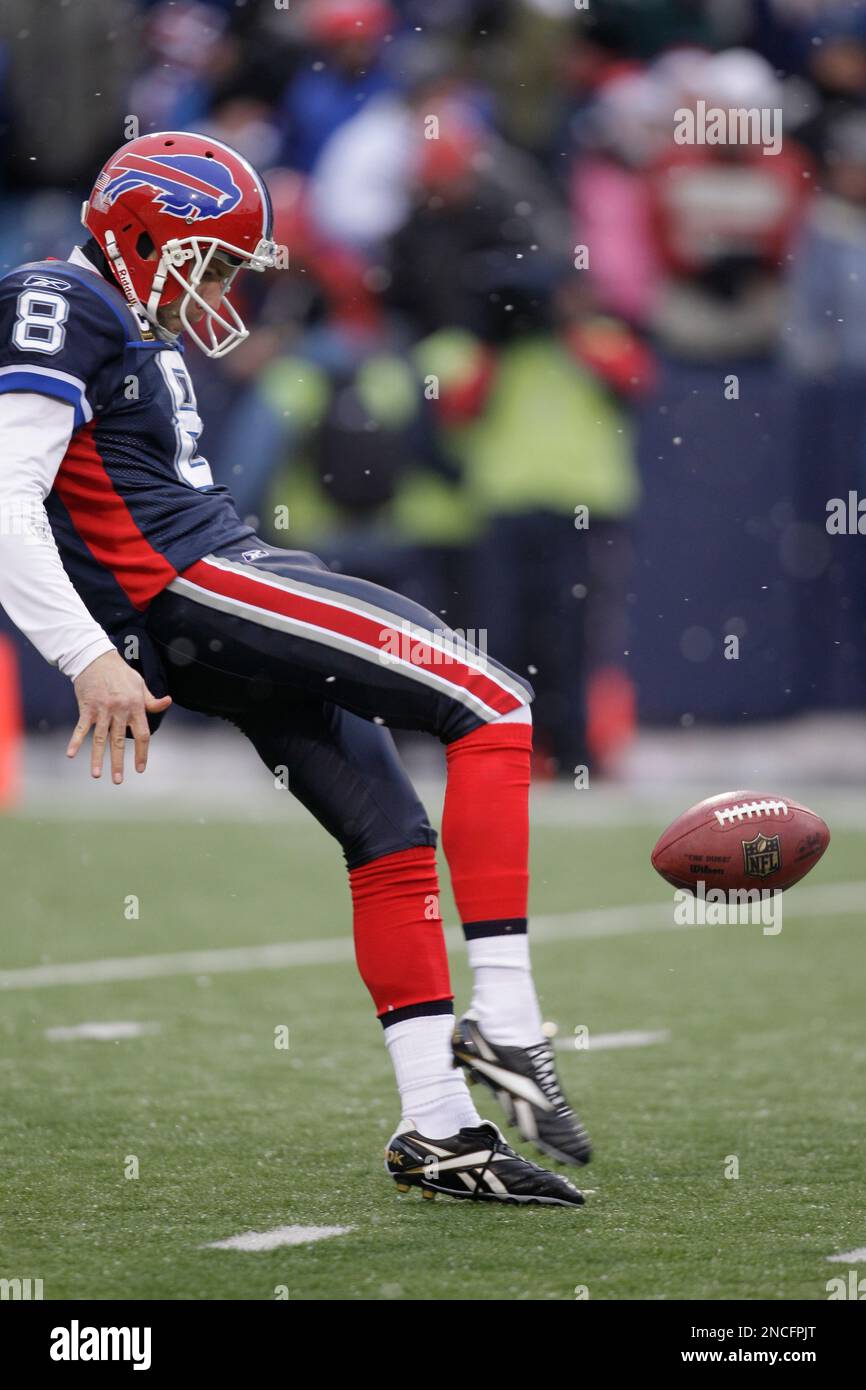 Buffalo Bills' Brian Moorman punts against the New England Patriots ...