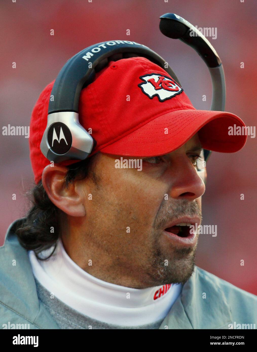 Kansas City Chiefs head coach Todd Haley during an NFL football game ...