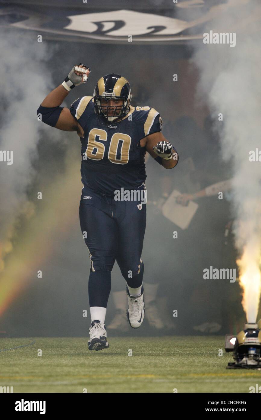 St. Louis Rams center Jason Brown (60) takes the field before the first ...