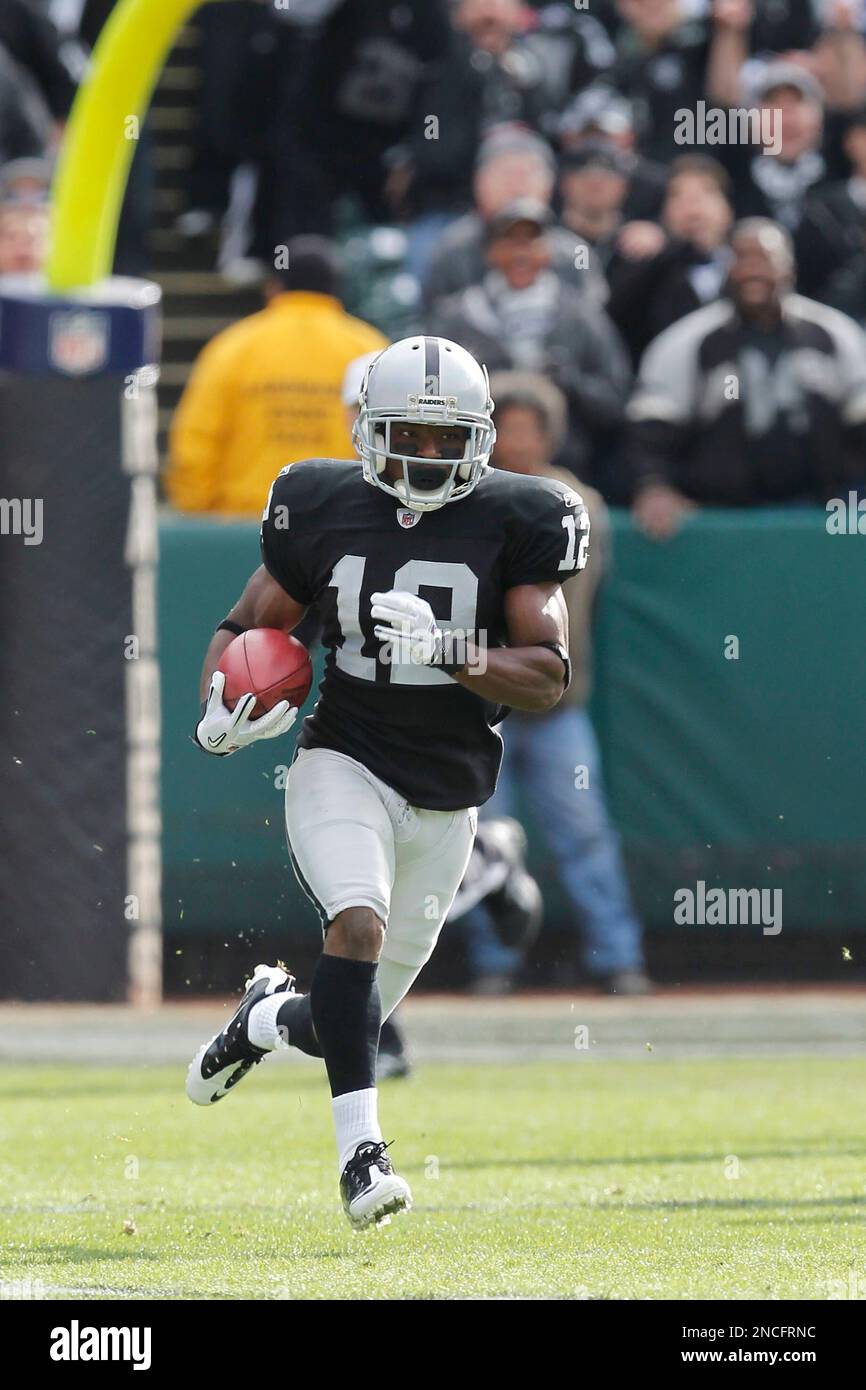 Oakland Raiders wide receiver Jacoby Ford (12) in action during the ...