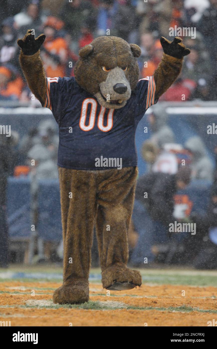 Chicago Bears mascot Staley Da Bear is seen in the first half an NFL ...