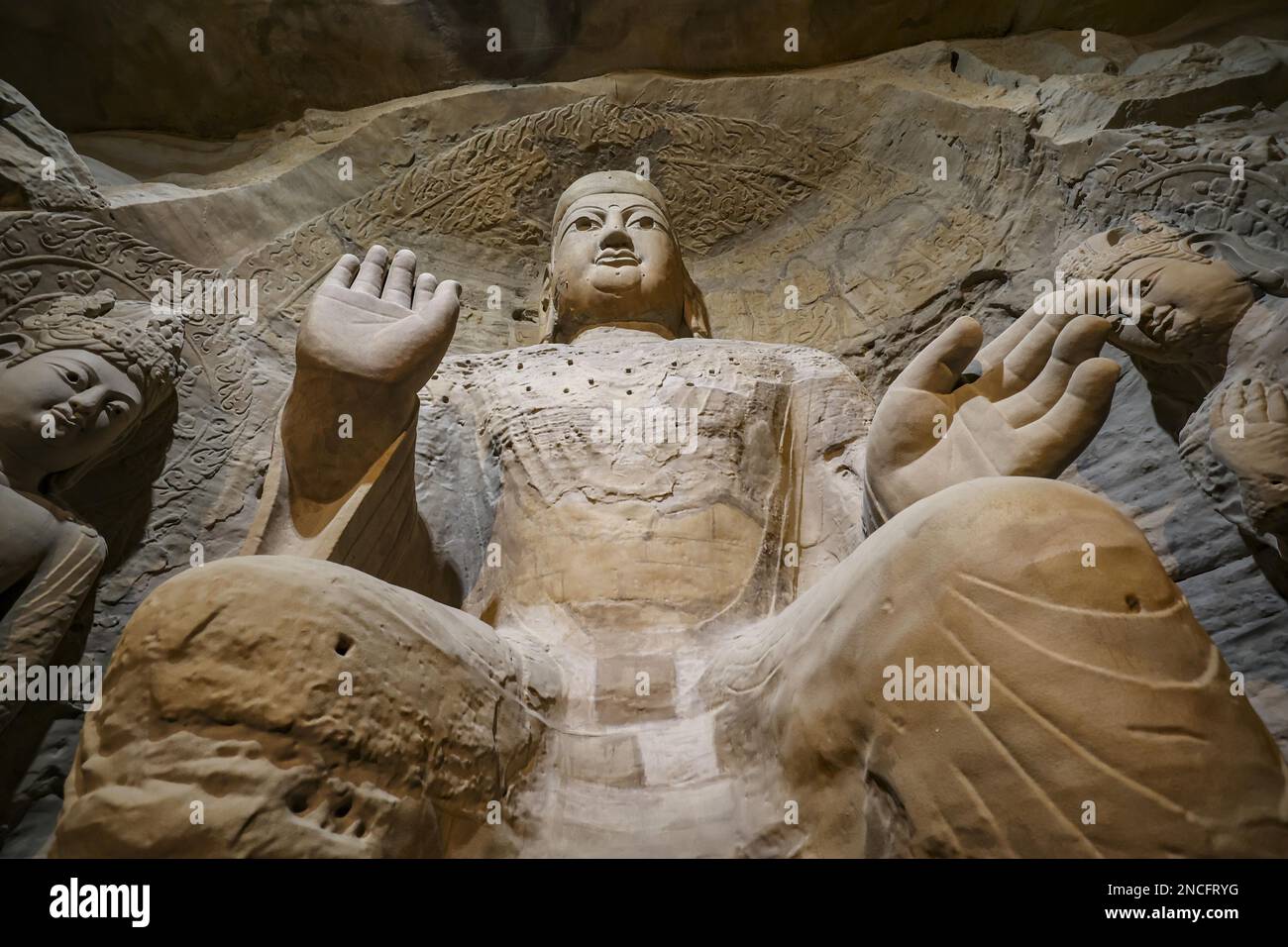 A 3D printed replica of Cave No. 3 in the Yungang Grottoes shows a 9.93 ...