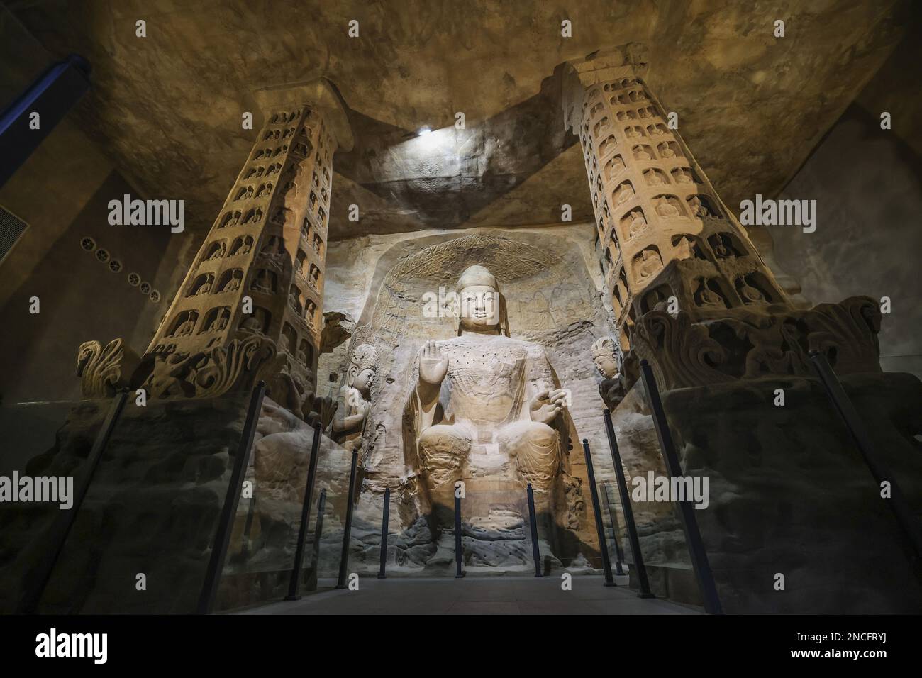 A 3D printed replica of Cave No. 3 in the Yungang Grottoes shows a 9.93 ...