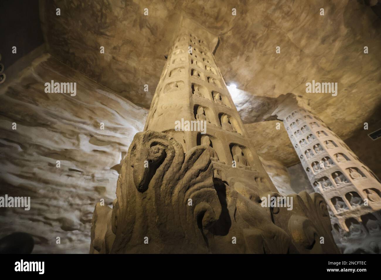 A 3D printed replica of Cave No. 3 in the Yungang Grottoes shows a 9.93 ...