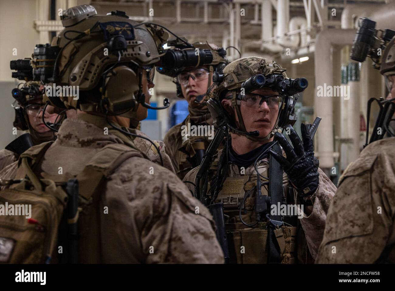 A U.S. Marines with maritime raid force, 31st Marine Expeditionary Unit ...