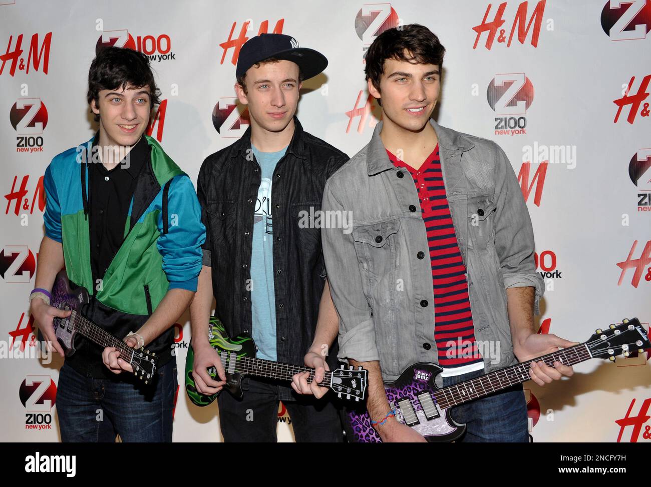 The Crowley Brothers band attends the Z100 Jingle Ball concert at ...