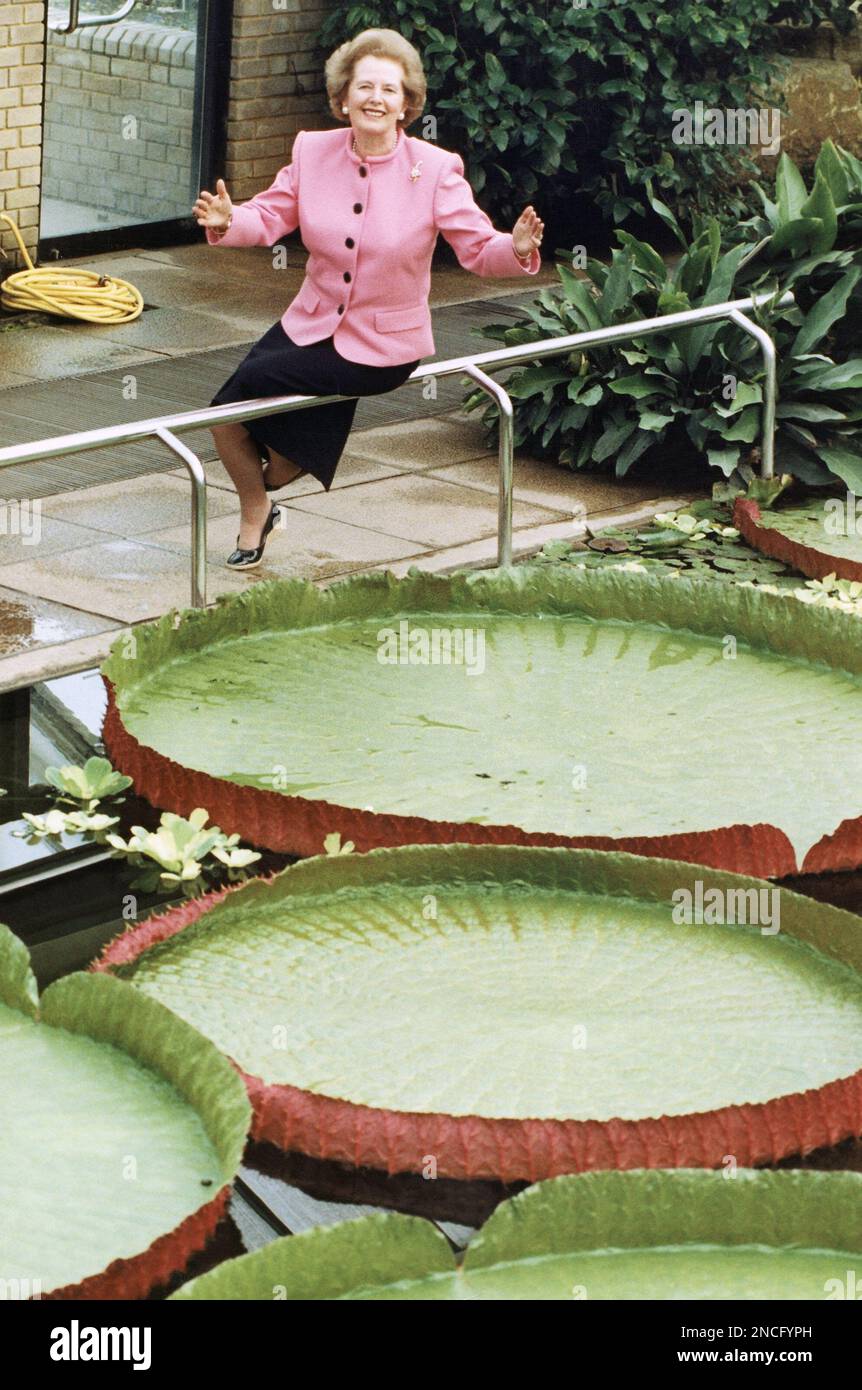 Britain’s Prime Minister Margaret Thatcher apparently impressed by the ...
