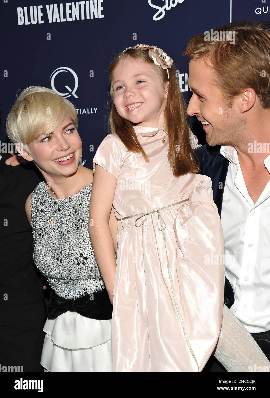 From left, actors Michelle Williams, Faith Wladyka and Ryan Gosling ...