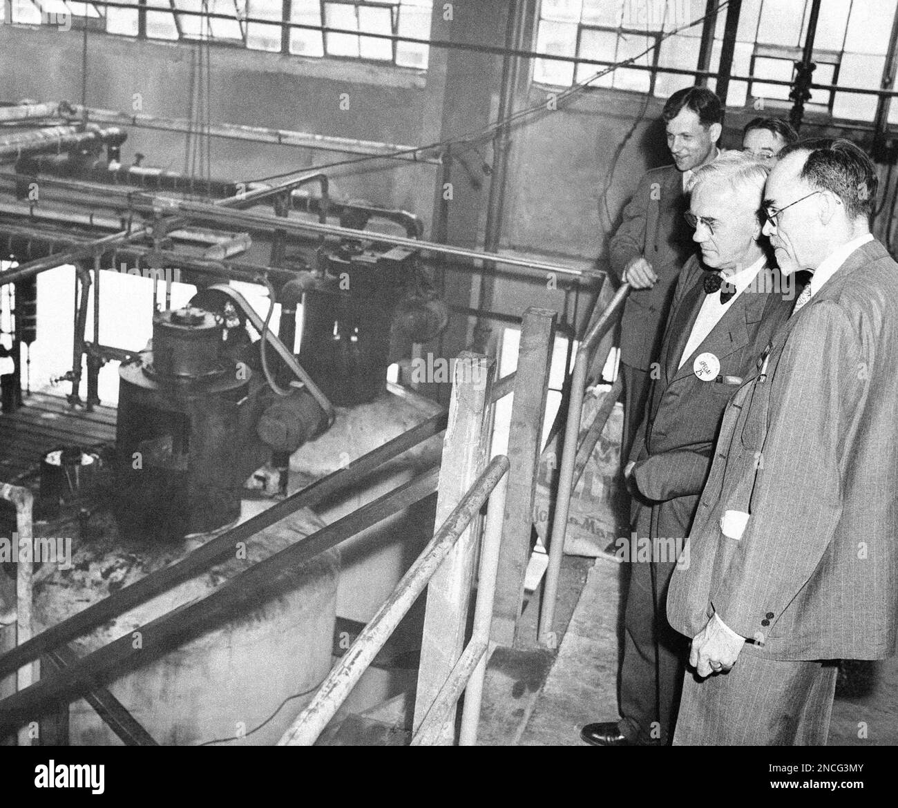 Sir Alexander Fleming (wearing bow tie), discoverer of penicillin ...