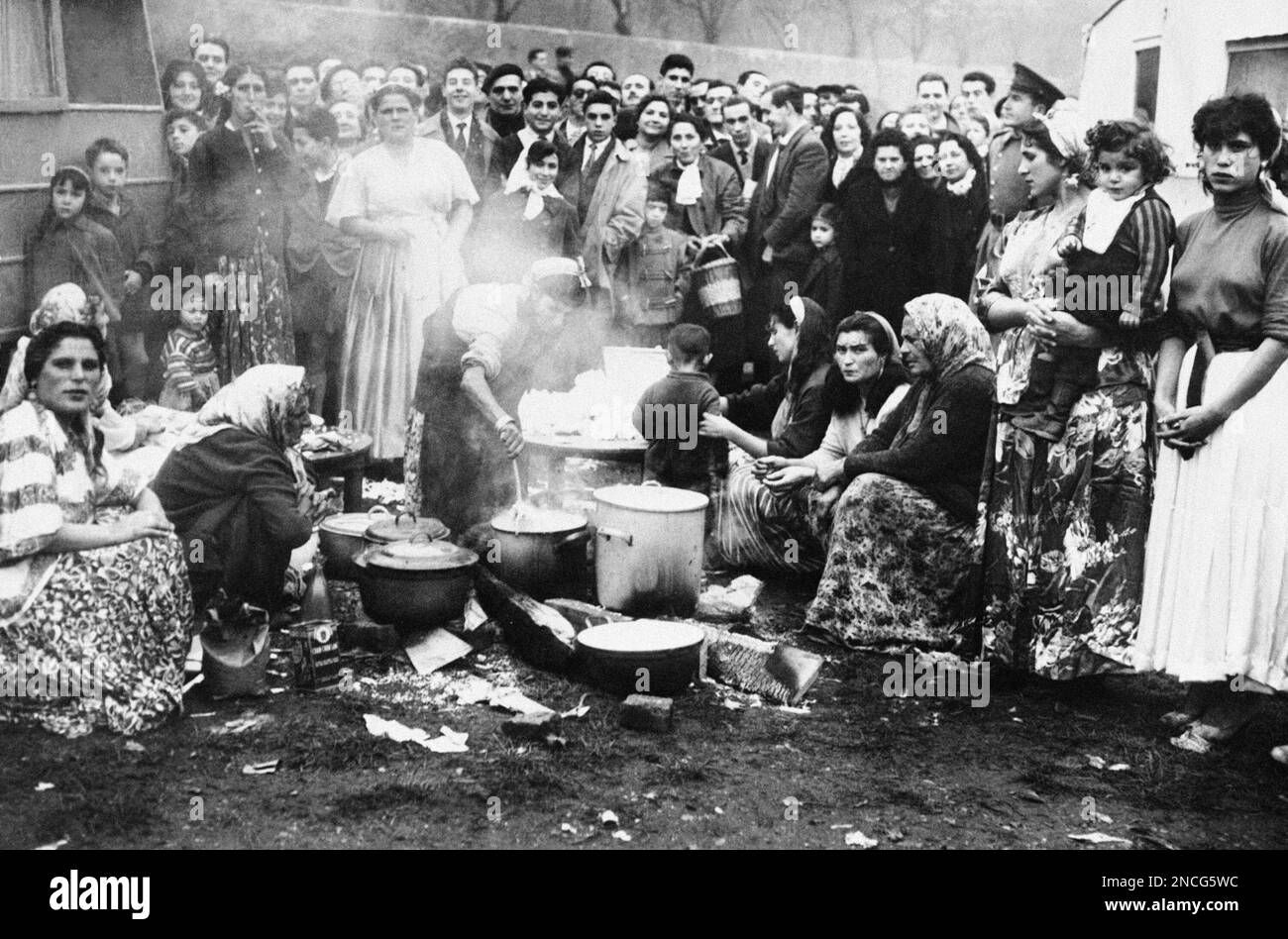 Gypsy woman prepare the wedding feast in Bilbao, Spain, Dec. 3, 1958 ...
