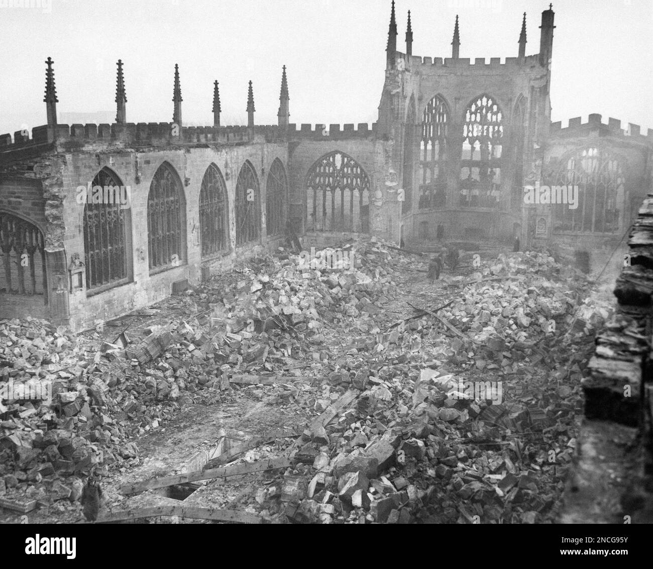 All that now remains of the beautiful cathedral, following the large ...