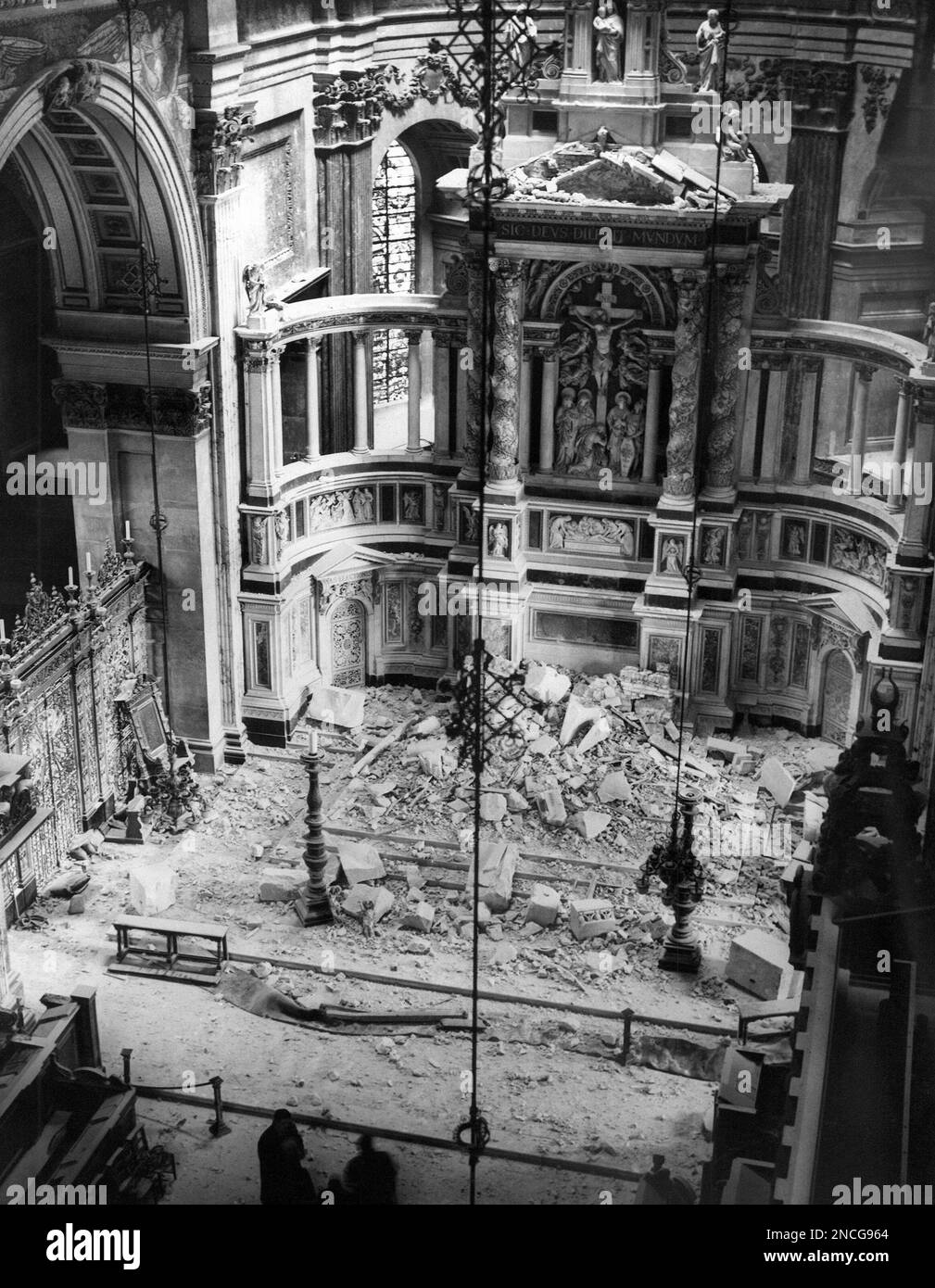 The Air Ministry announced that a bomb had smashed through the roof of ...