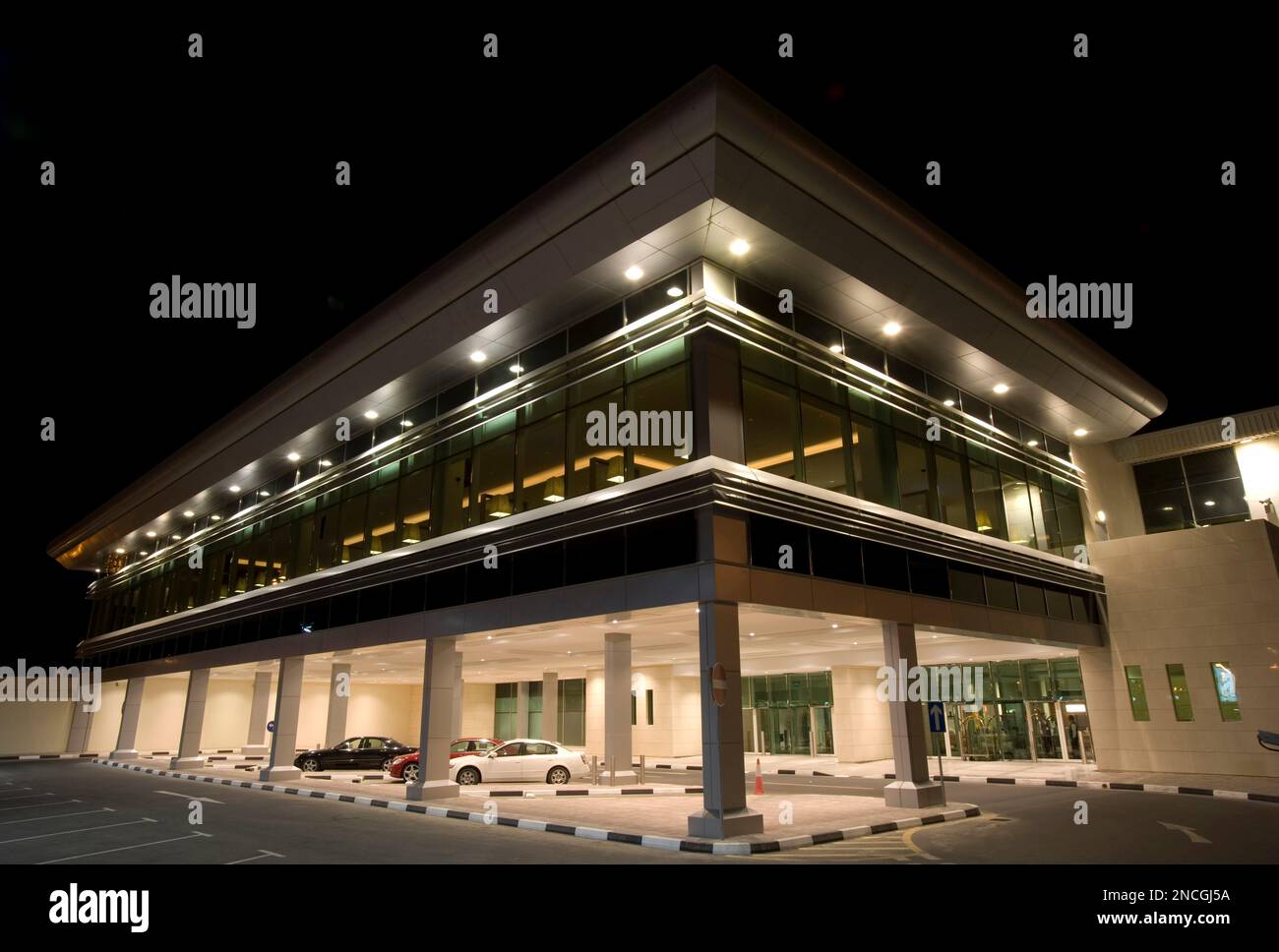 The new arrivals terminal in Doha international airport Qatar, on its ...