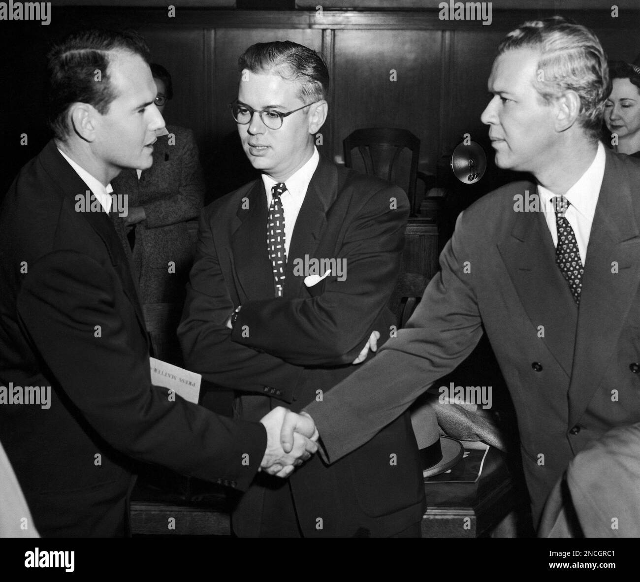 Dr. Sam Sheppard, accused of killing his wife, says good night to his ...