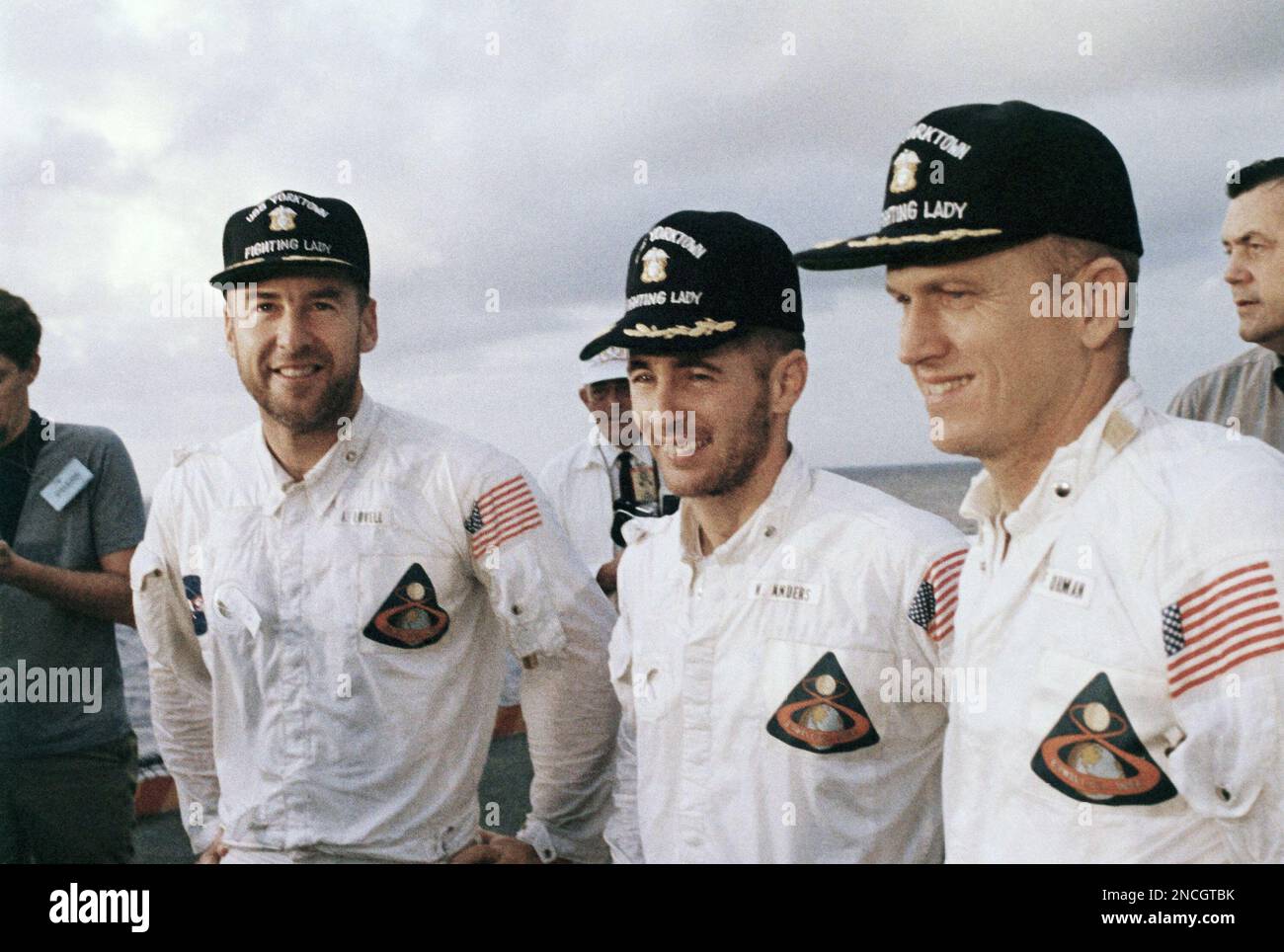 Col. Frank Borman, Apollo 8 astronaut with William Anders, center, and ...