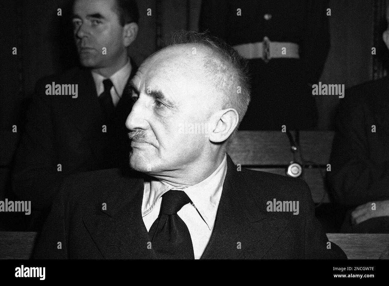 Julius Streicher, the Nazi No. 1 Jew baiter, seen in dock ,on Nov. 30 ...