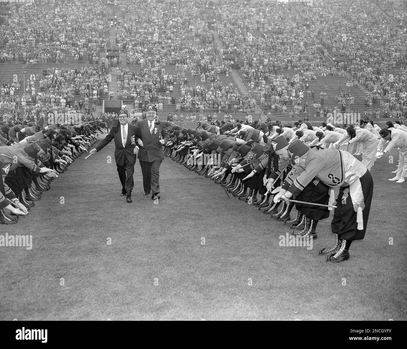 Imperial Potentate Harold Lloyd, left, and Potentate Virgil F. Frizzell ...