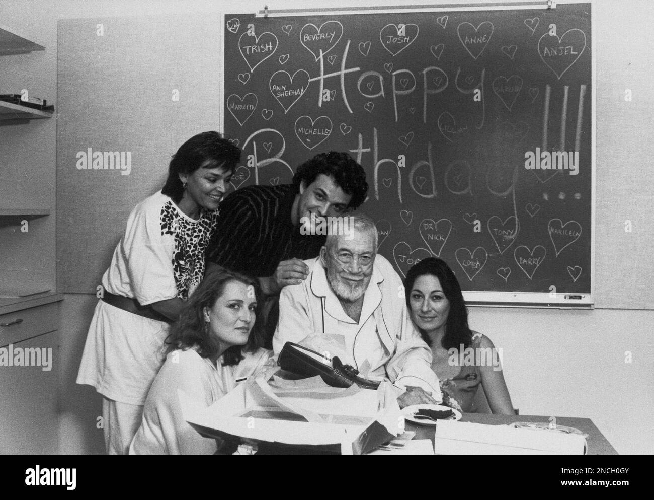 John Huston is seen in this photograph taken August 6, 1987 at his 81st ...