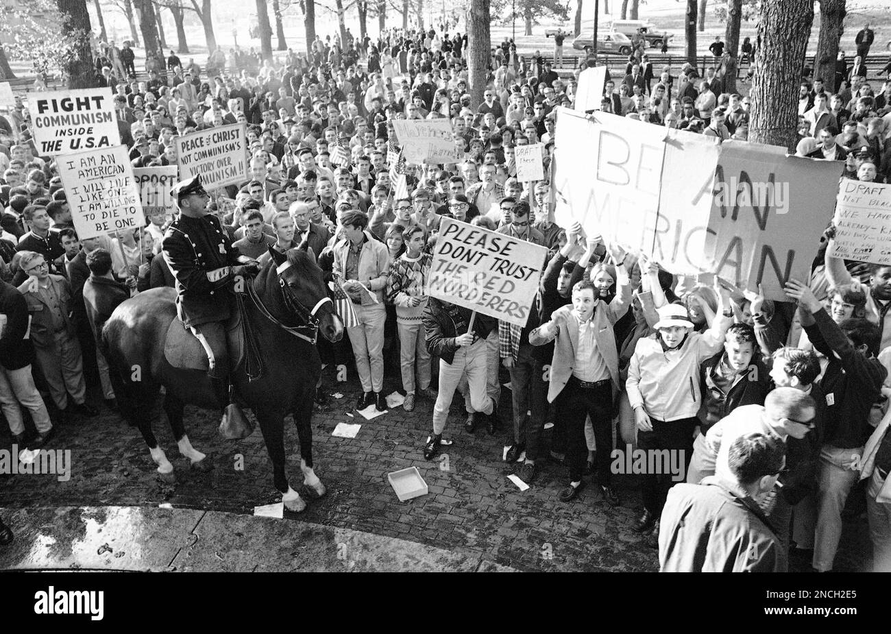 College students held a rally on historic Boston Common, Oct. 16, 1965 ...