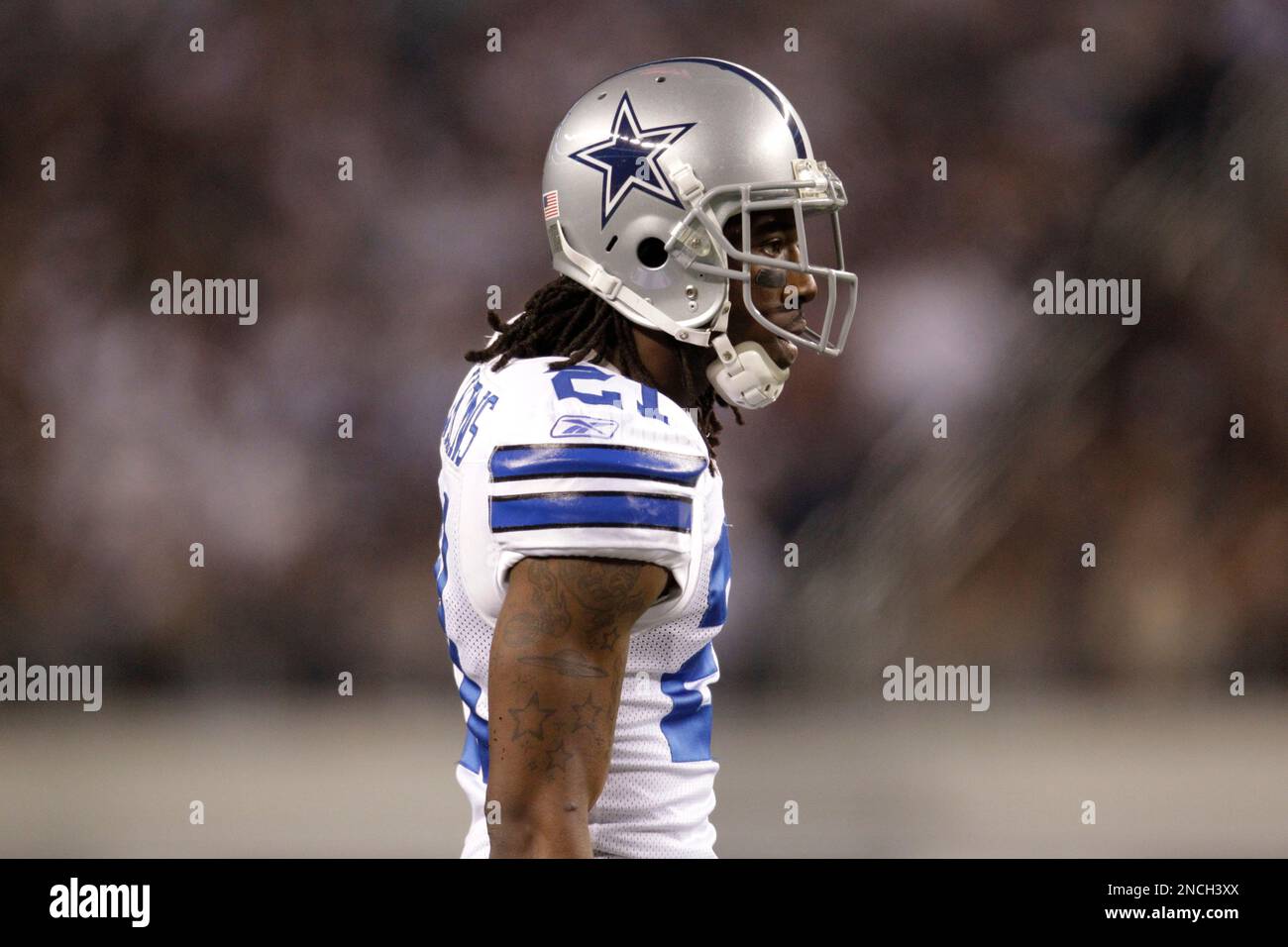 Dallas Cowboys cornerback Mike Jenkins (21) during an NFL football game ...