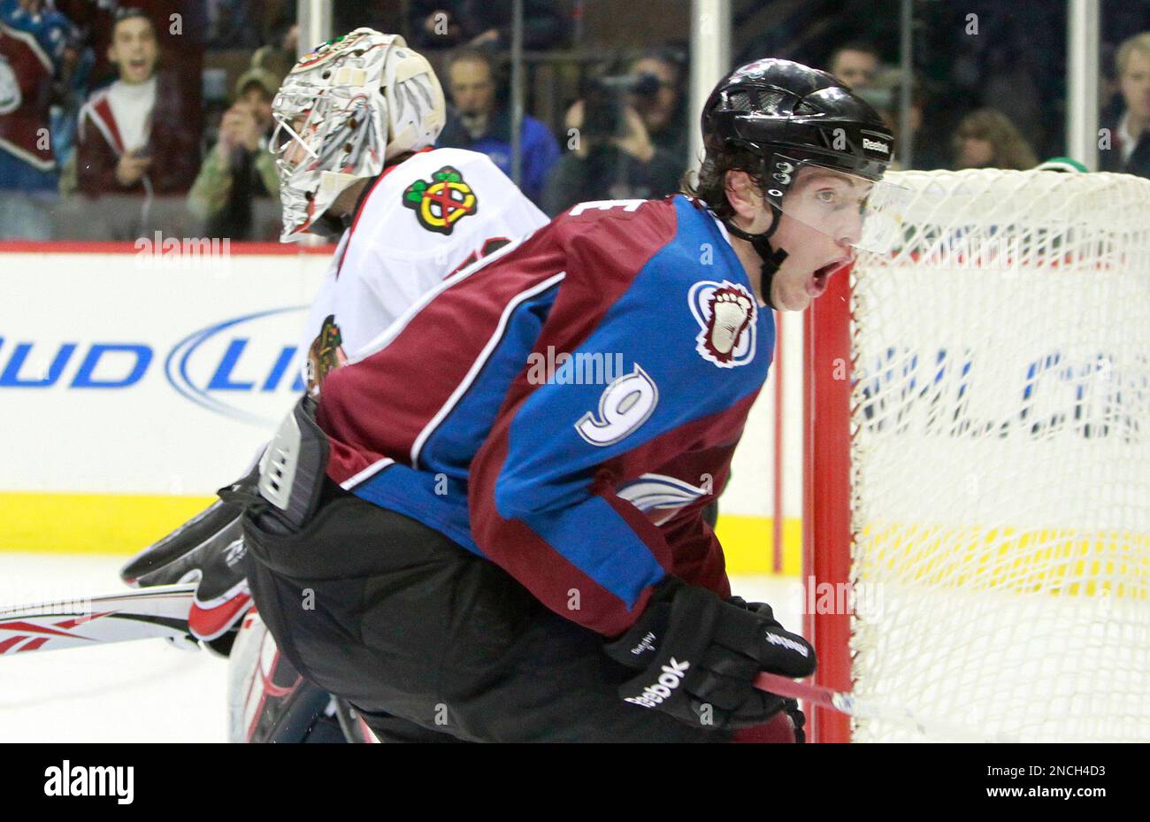 Colorado Avalanche center Matt Duchene (9), from Canada, scores past ...