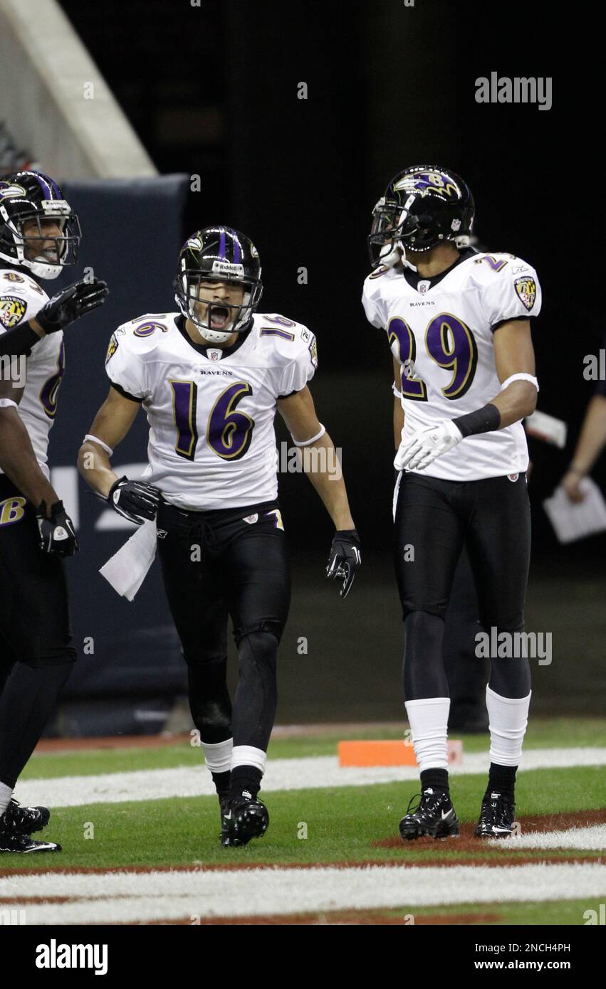 Baltimore Ravens wide receiver David Reed (16) and Cary Williams (29 ...