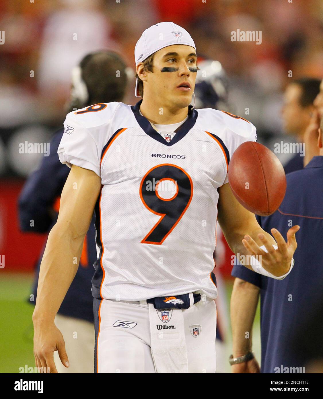 Denver Broncos quarterback Brady Quinn against the Arizona Cardinals ...