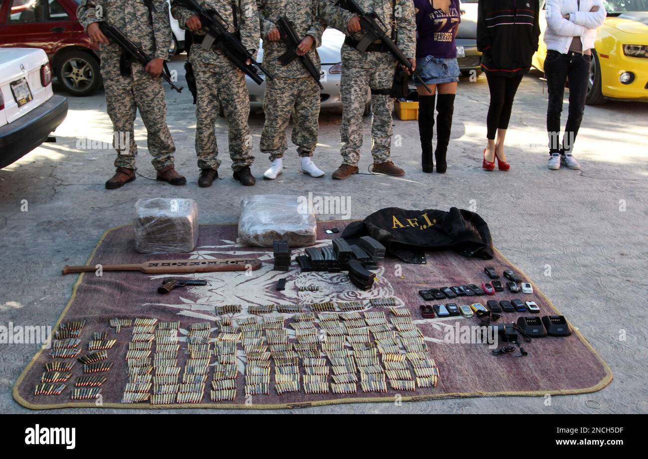 Munitions, weapons and drugs allegedly seized from Rogelio Chacha ...