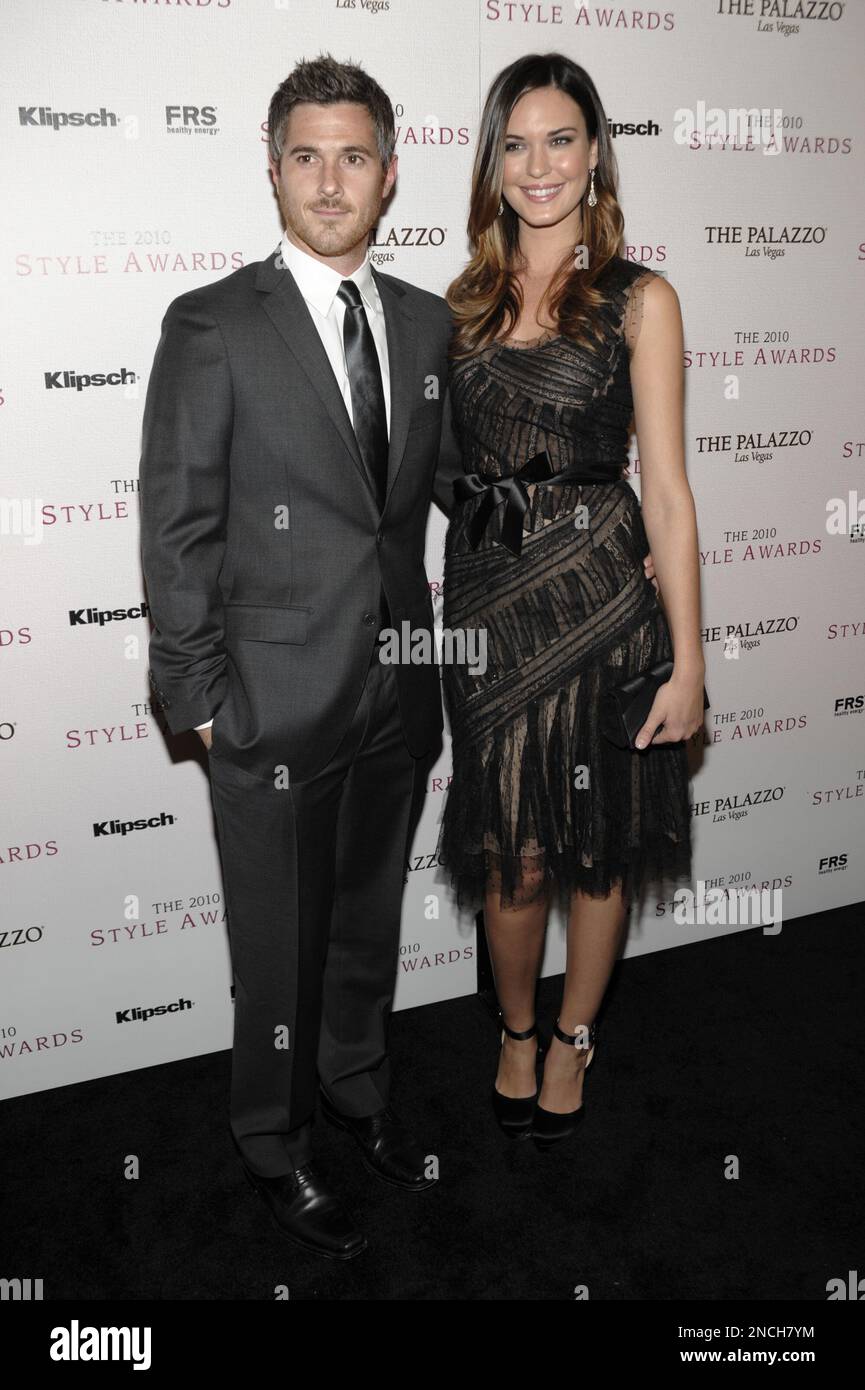 Actress Odette Yustman, right, and husband, actor Dave Annable arrive ...