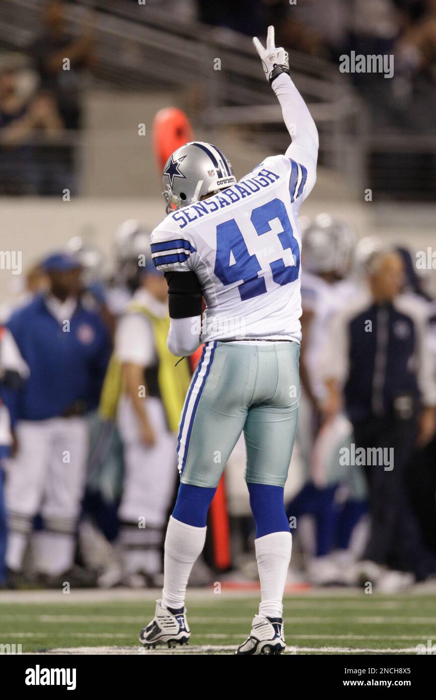 Dallas Cowboys safety Gerald Sensabaugh (43) celebrates his ...