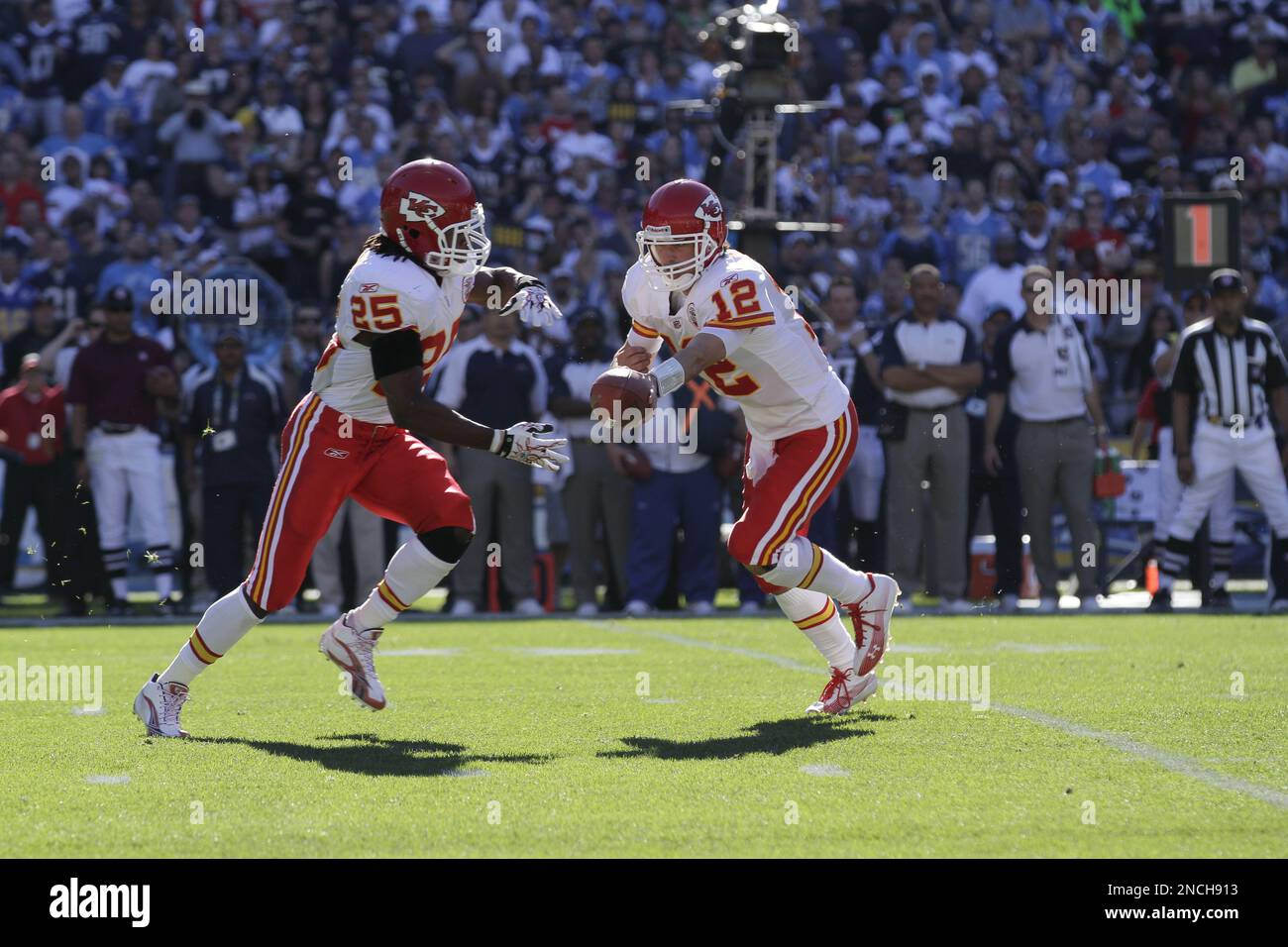 Kansas City Chiefs quarterback Brodie Croyle Jamaal Charles during the ...