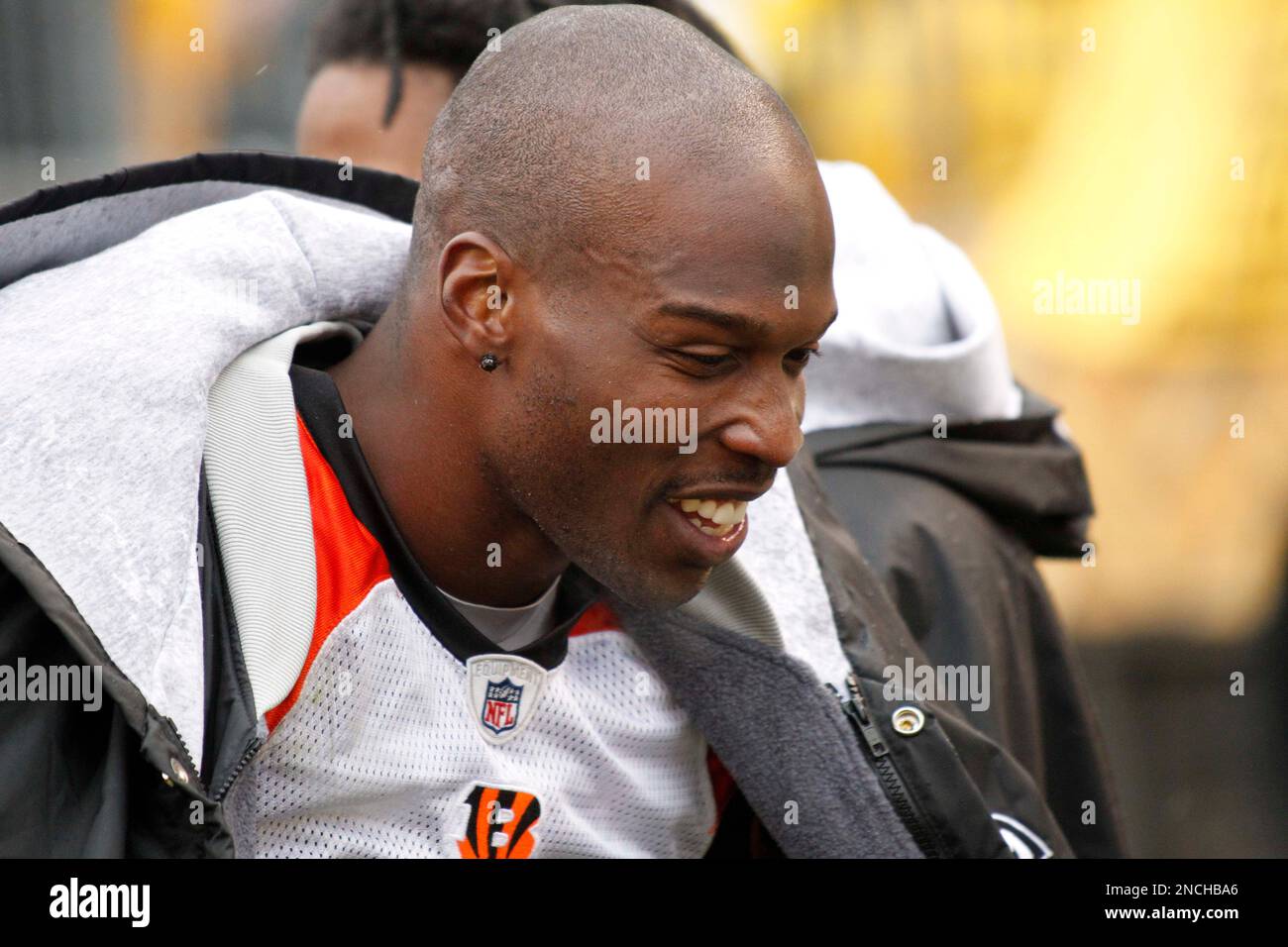 Cincinnati Bengals wide receiver Chad Ochocinco (85) on the sidelines ...