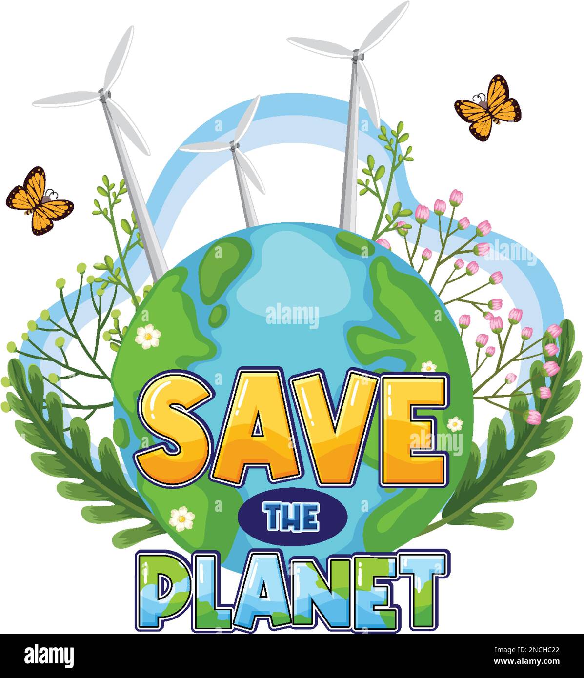 Save the earth banner design illustration Stock Vector Image & Art - Alamy