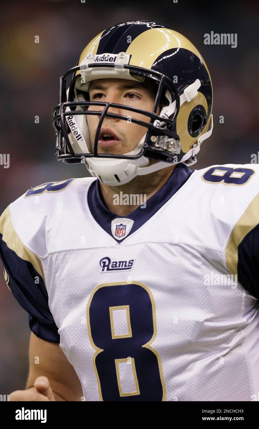 St. Louis Rams quarterback Sam Bradford before an NFL football game ...