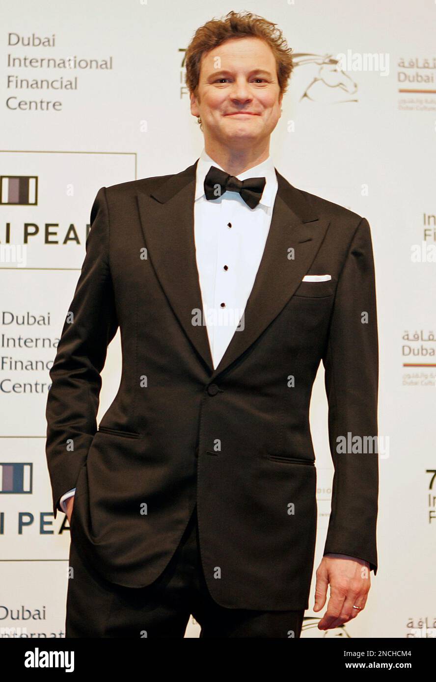 Colin Firth arrives at the red carpet during the first day of Dubai ...