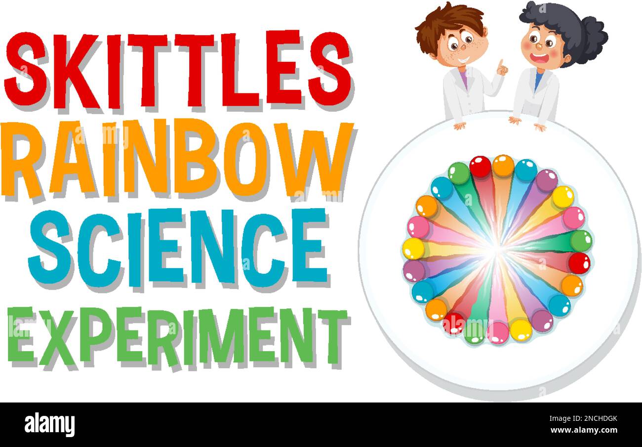 Rainbow skittles science experiment illustration Stock Vector Image ...
