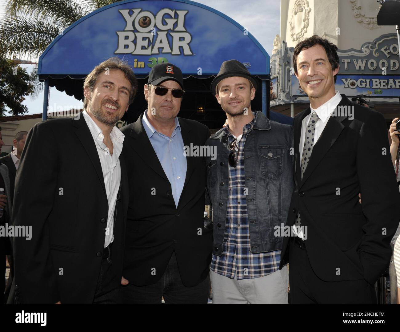 From left to right, director Eric Brevig, actor Dan Aykroyd, actor ...