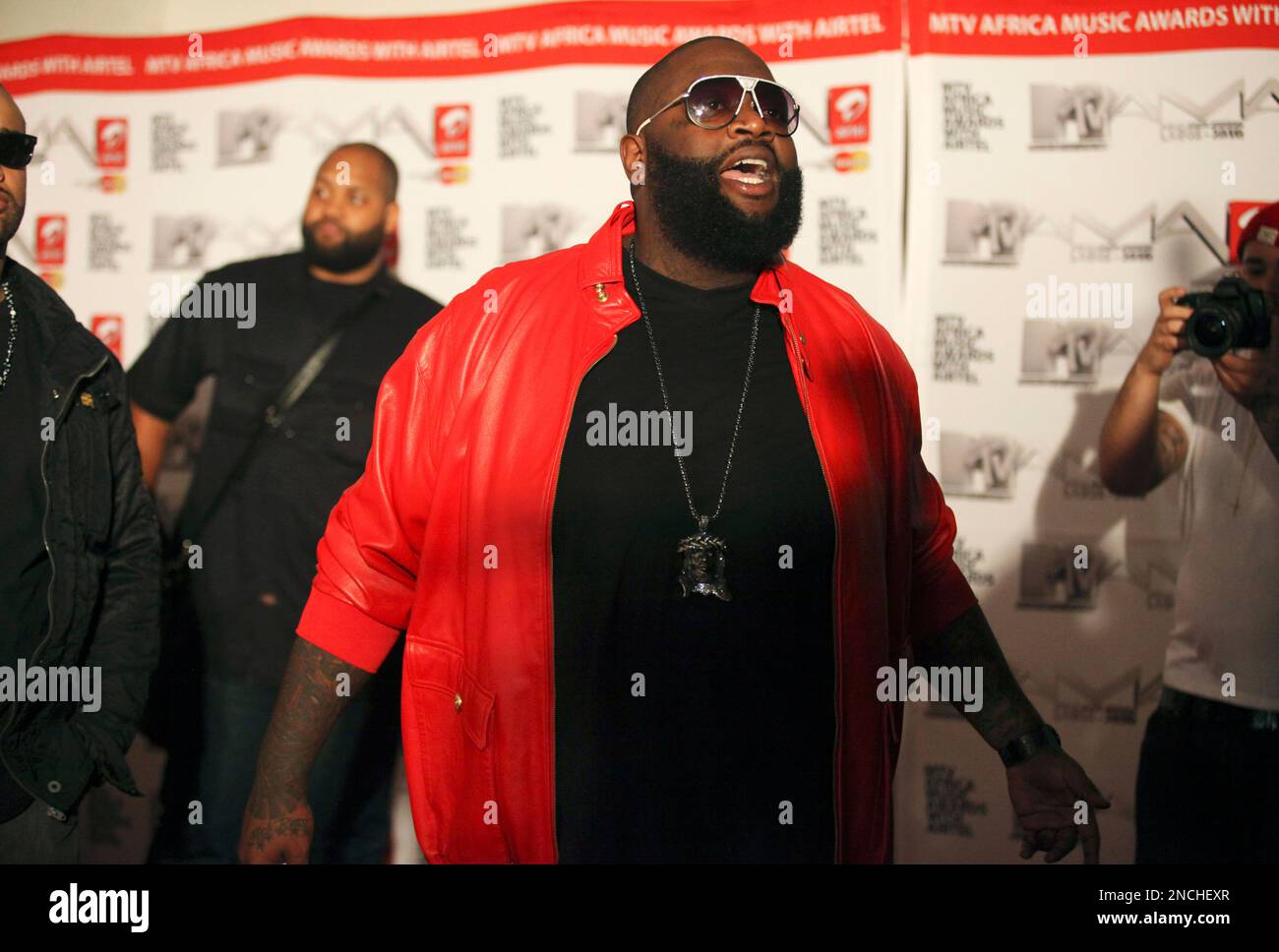 American artist Rick Ross arrives at the MTV Africa Music Awards in ...