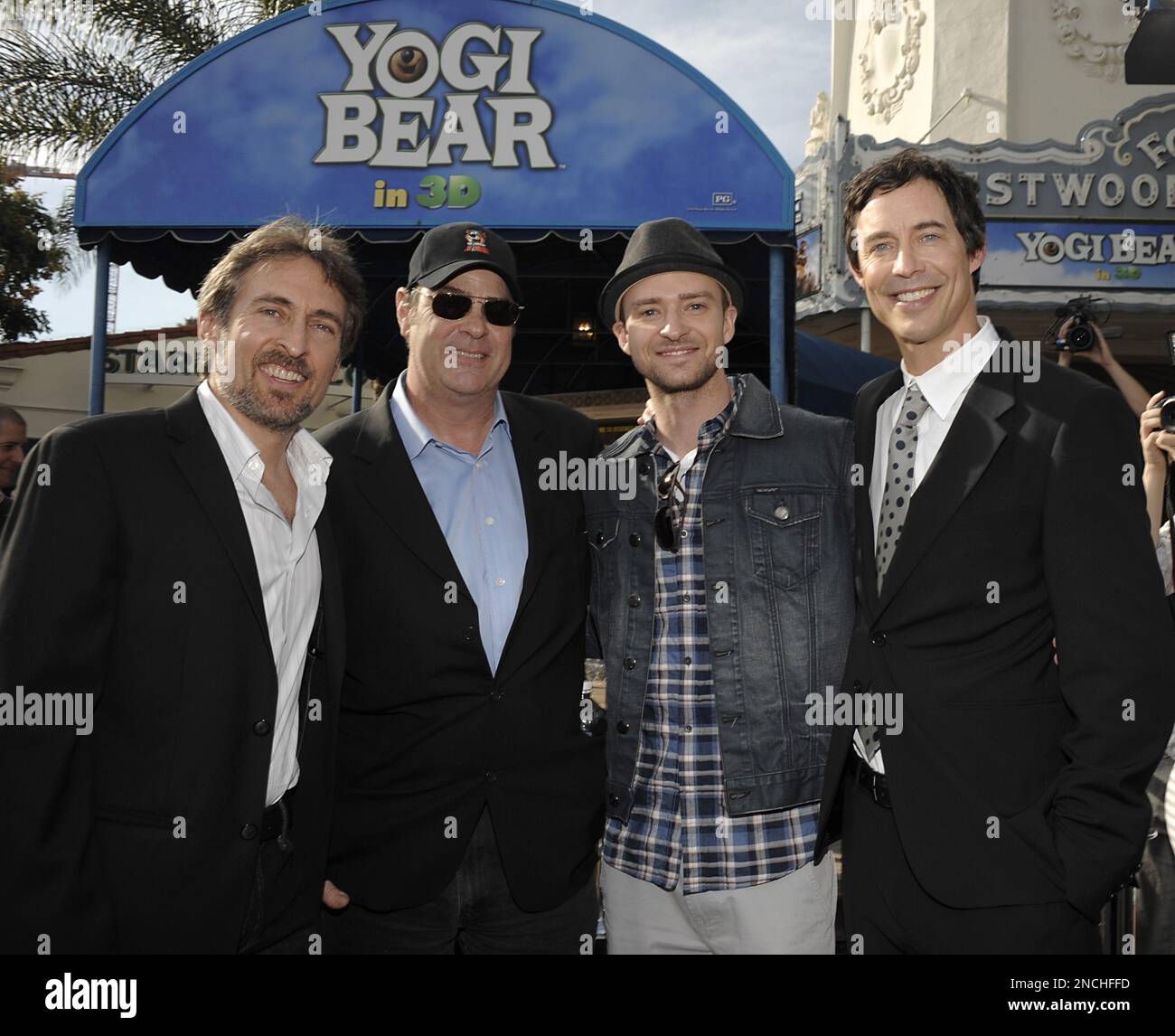 From left to right, director Eric Brevig, actor Dan Aykroyd, actor ...