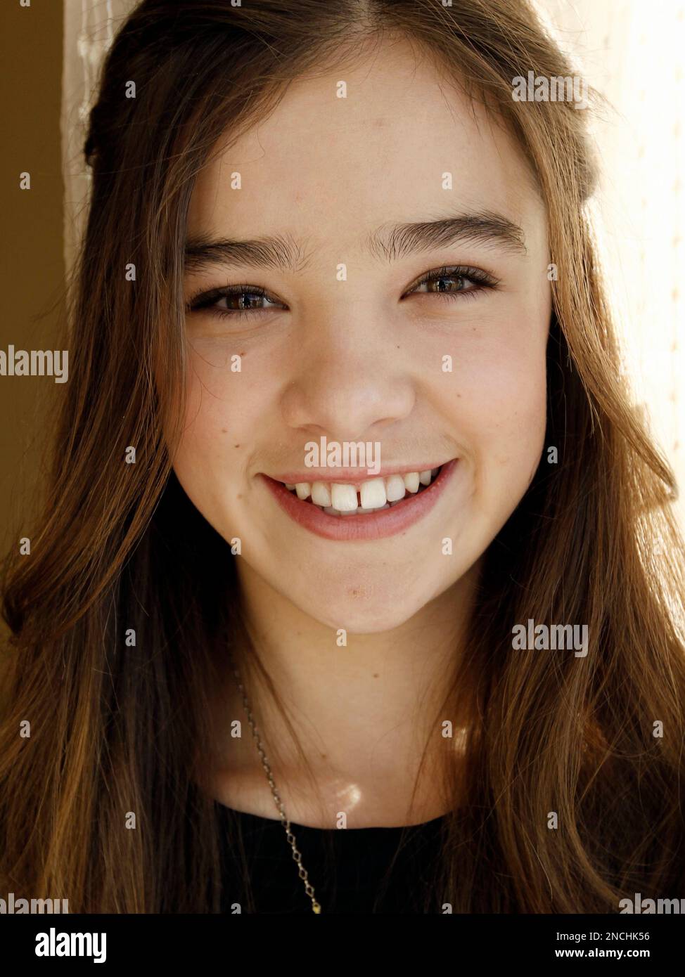 Actress Hailee Steinfeld, from the film "True Grit", poses for a ...