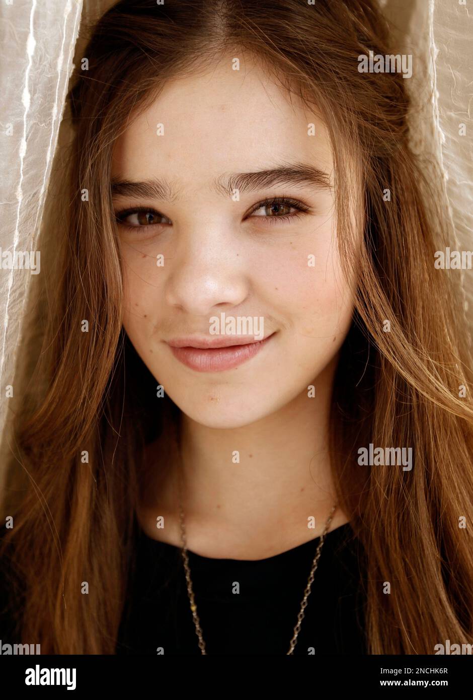 Actress Hailee Steinfeld, from the film "True Grit", poses for a ...