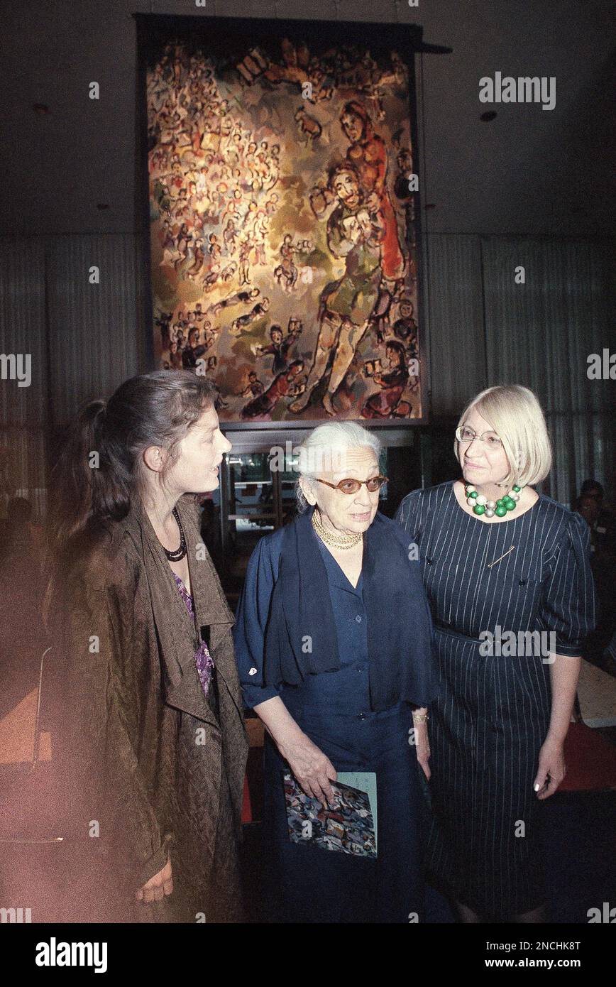 Madame Valentina Chagall, wife of the late artist Marc Chagall, is ...