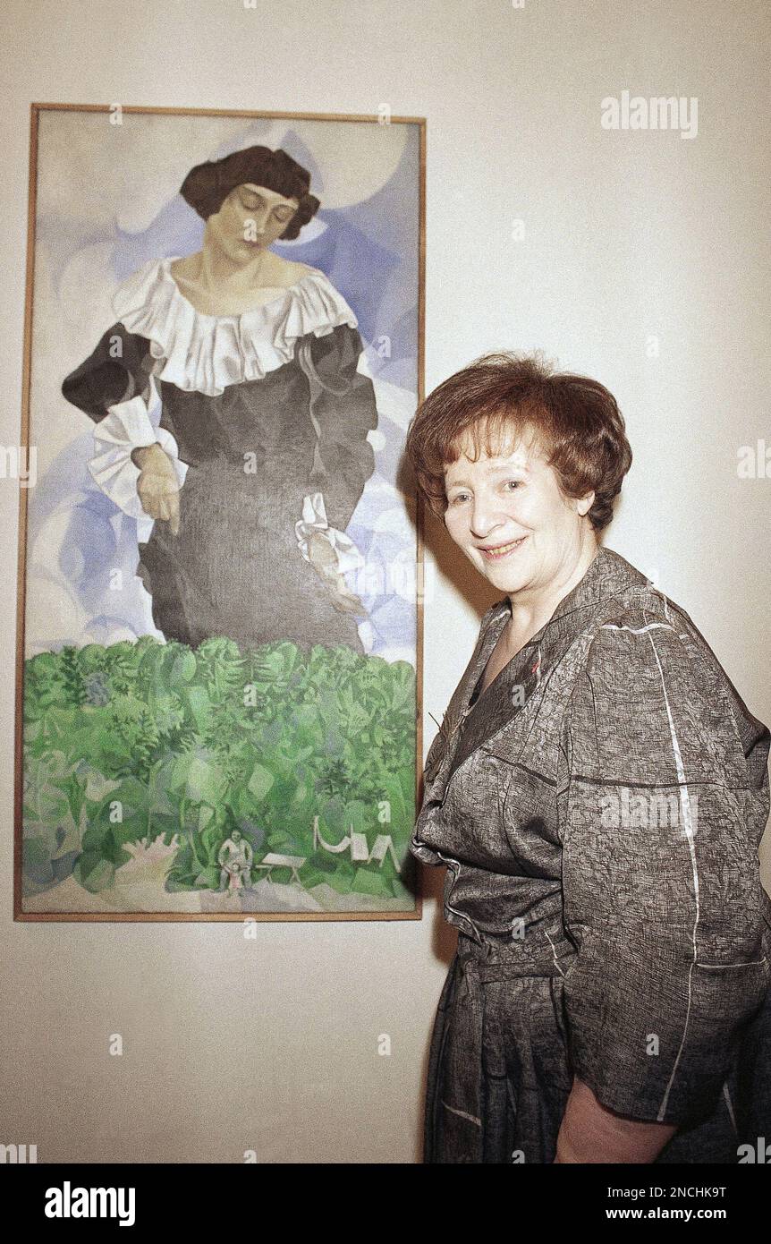 Daughter of French painter Marc Chagall, Ida poses near the 1917 ...