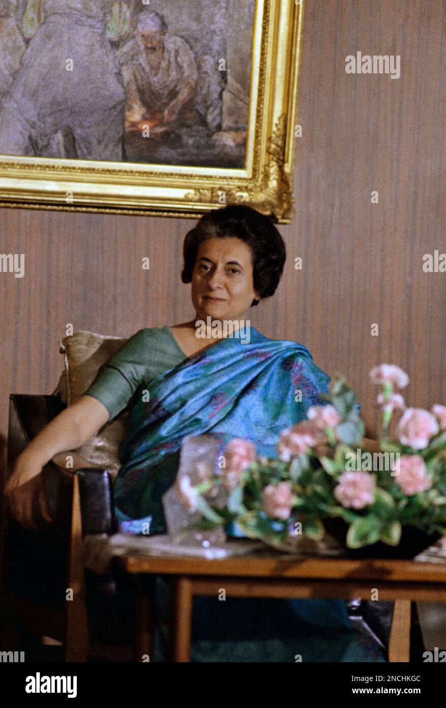 Indian Prime Minister Mrs. Indira Gandhi June 24, 1969. in Tokyo Japan ...