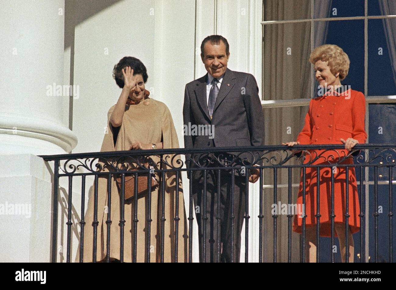 Prime Minister of India Indira Gandhi and President Richard Nixon in ...