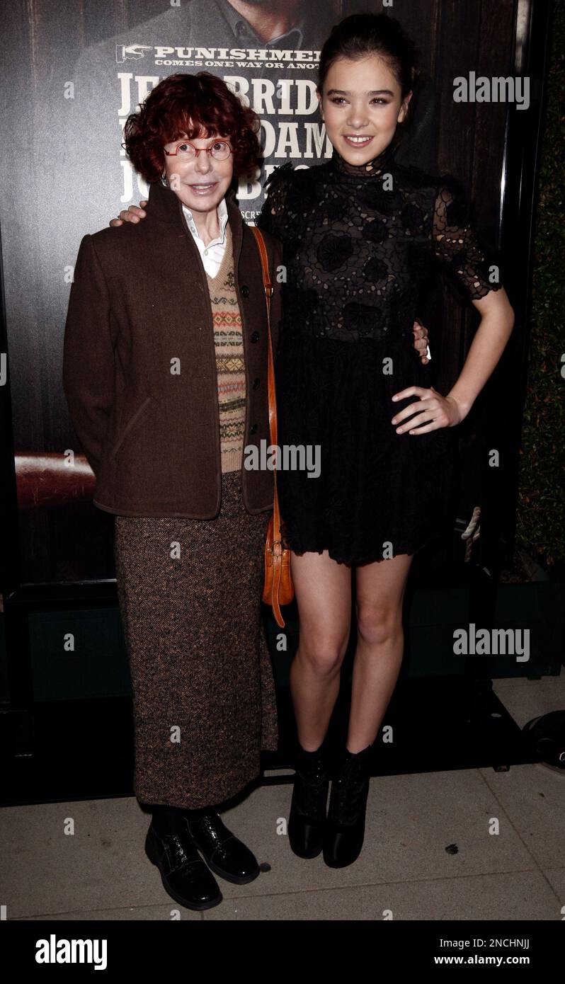 Cast member Hailee Steinfeld, right, and Kim Darby pose together at a ...